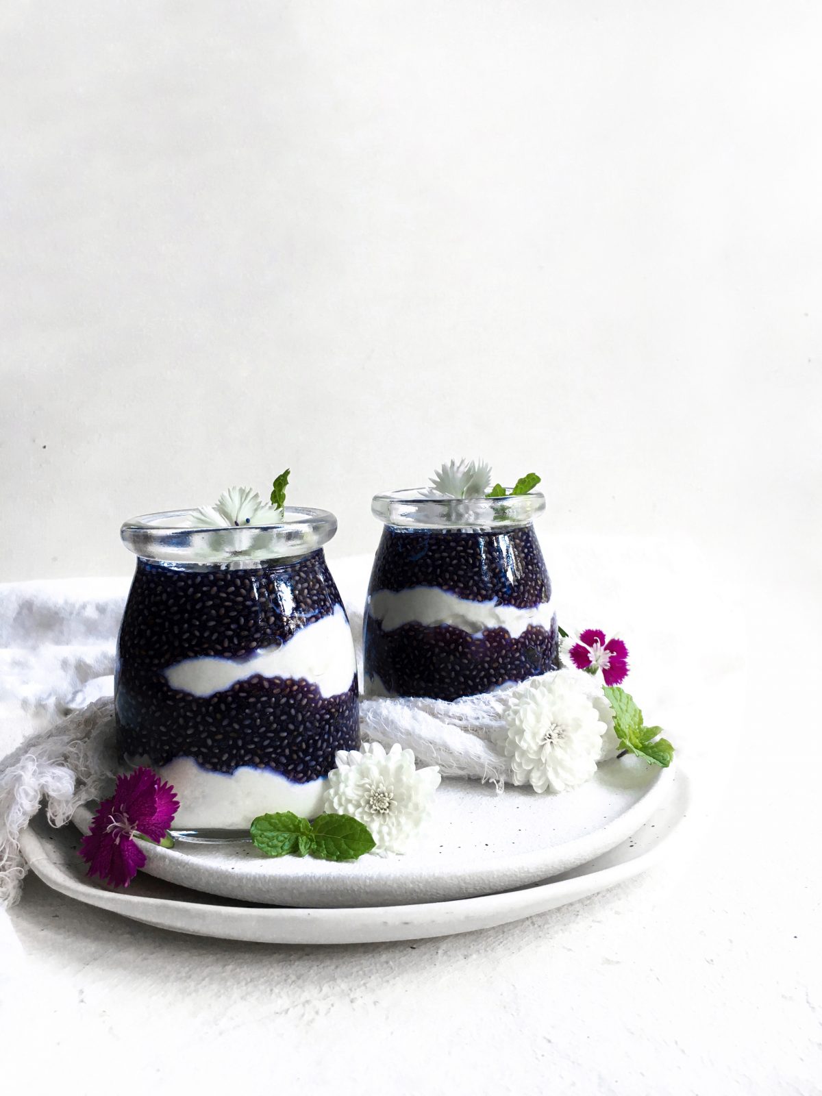 Butterfly Pea Chia Pudding - TheFoodSnaps