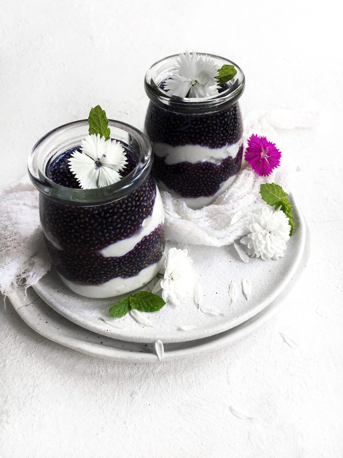 Butterfly Pea Chia Pudding - TheFoodSnaps